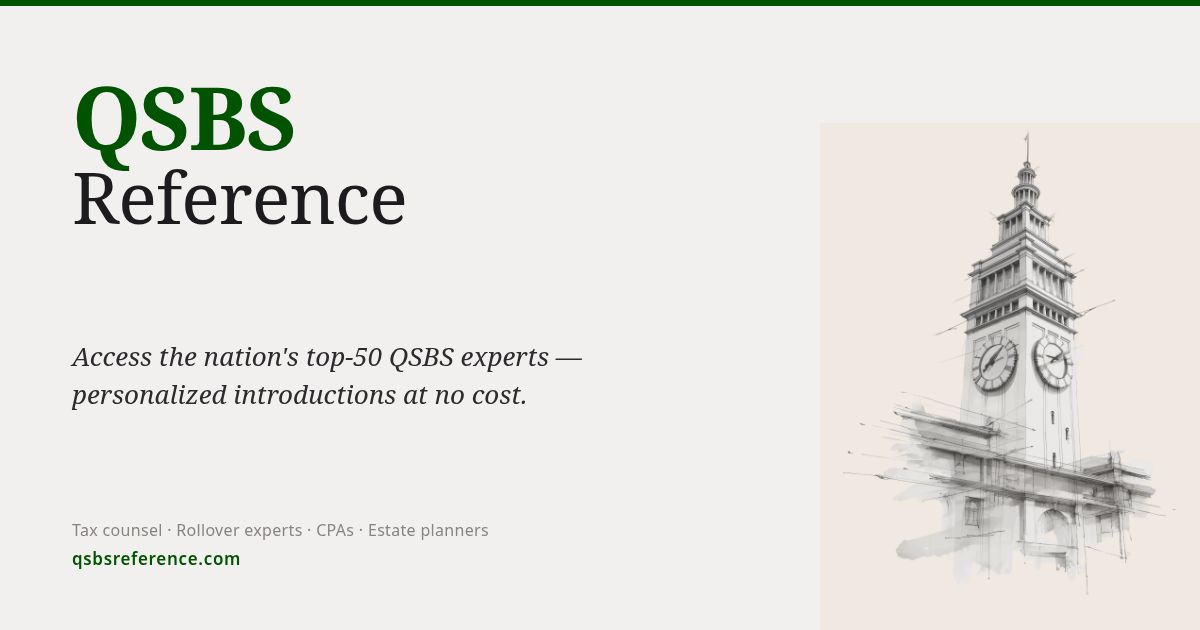 QSBS Reference | Find QSBS Tax Experts — Section 1202 Advisors ...